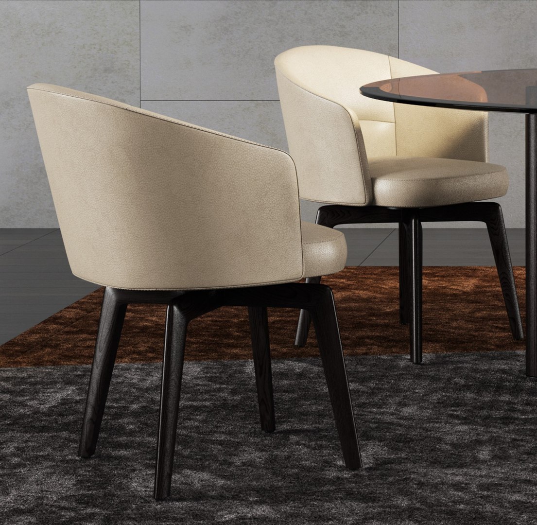 Minotti Lou Dining Table 3D Model - TurboSquid 1583206