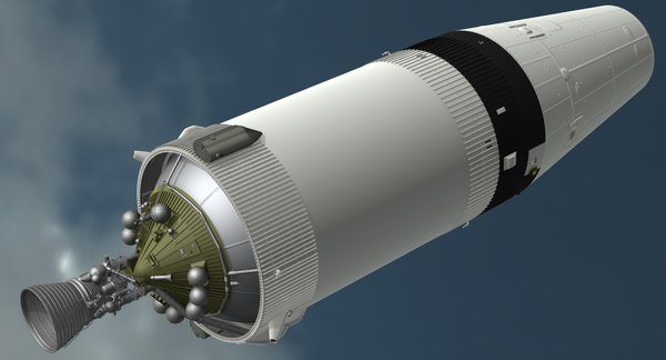 3d saturn s-ivb stage apollo model
