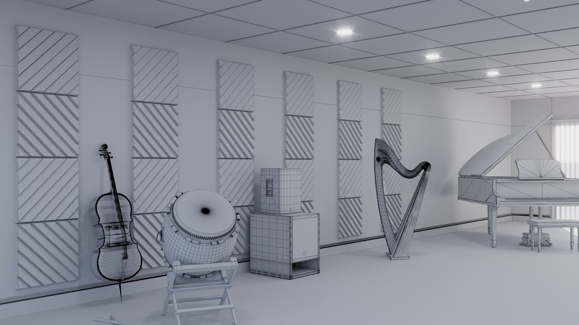Music Room 3D Model - TurboSquid 2023660