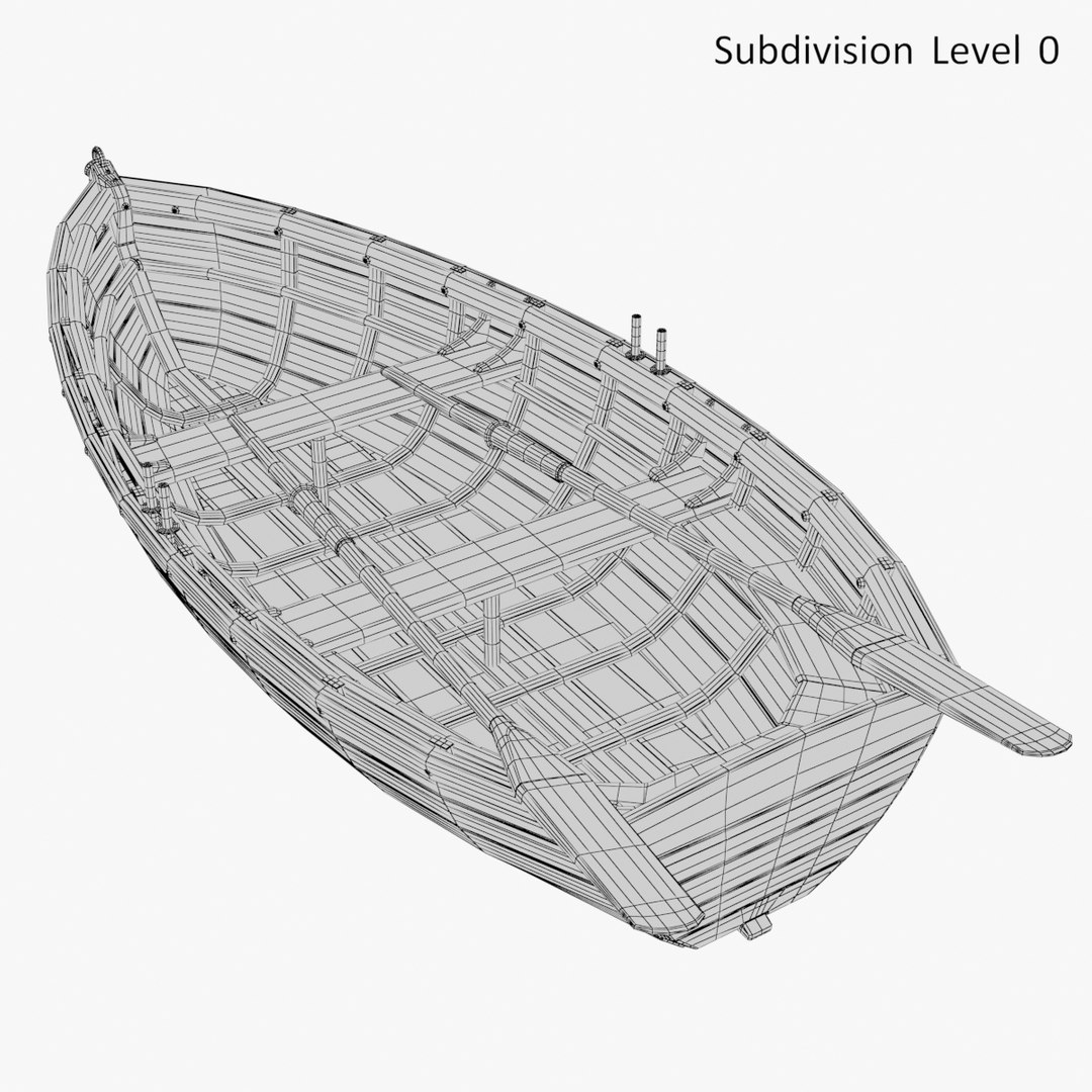 Realistic Old Boat 01 3D Model - TurboSquid 1238429
