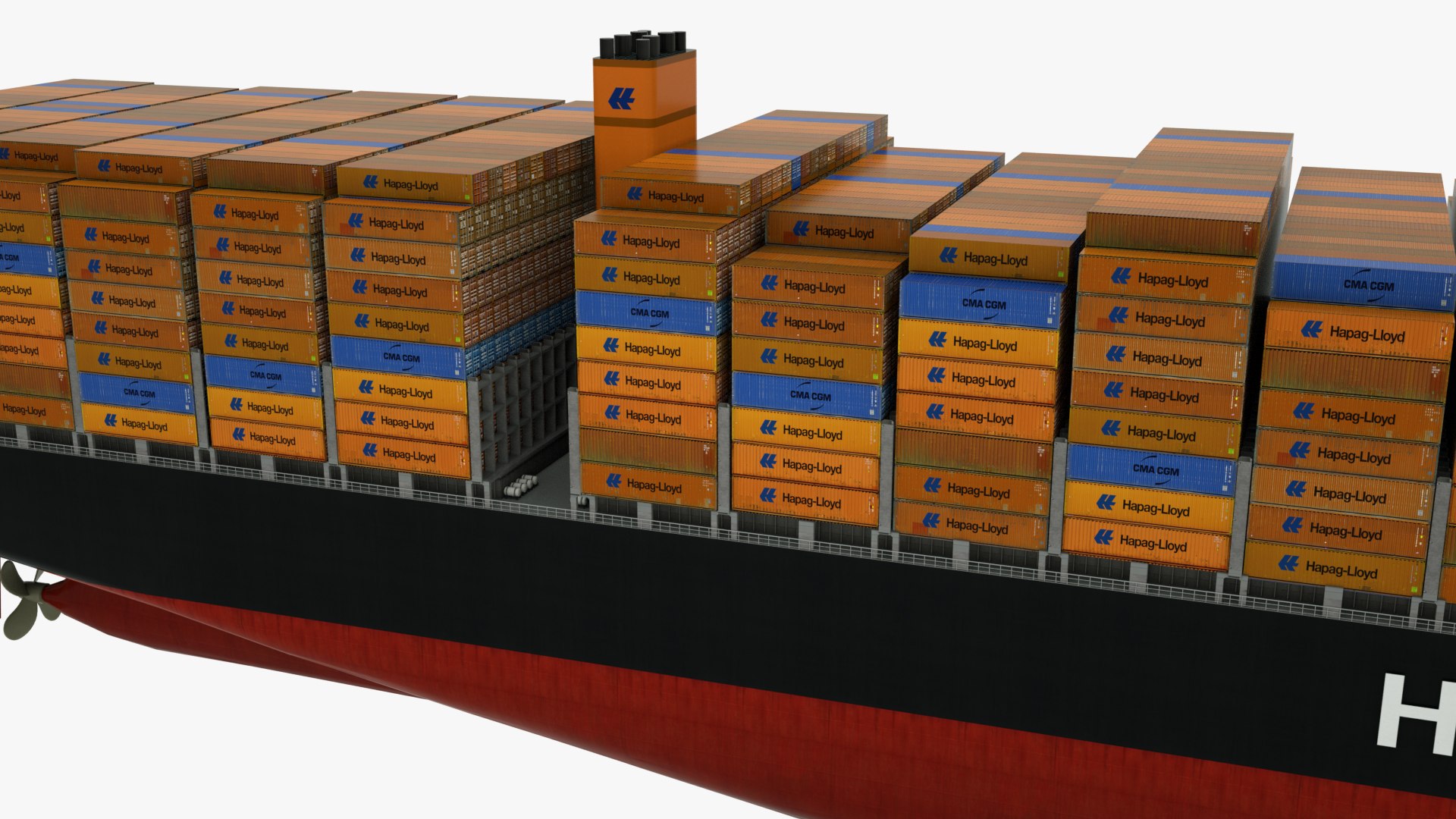 Container Ship Hapag Lloyd Paris Express 3D model - TurboSquid 1733537