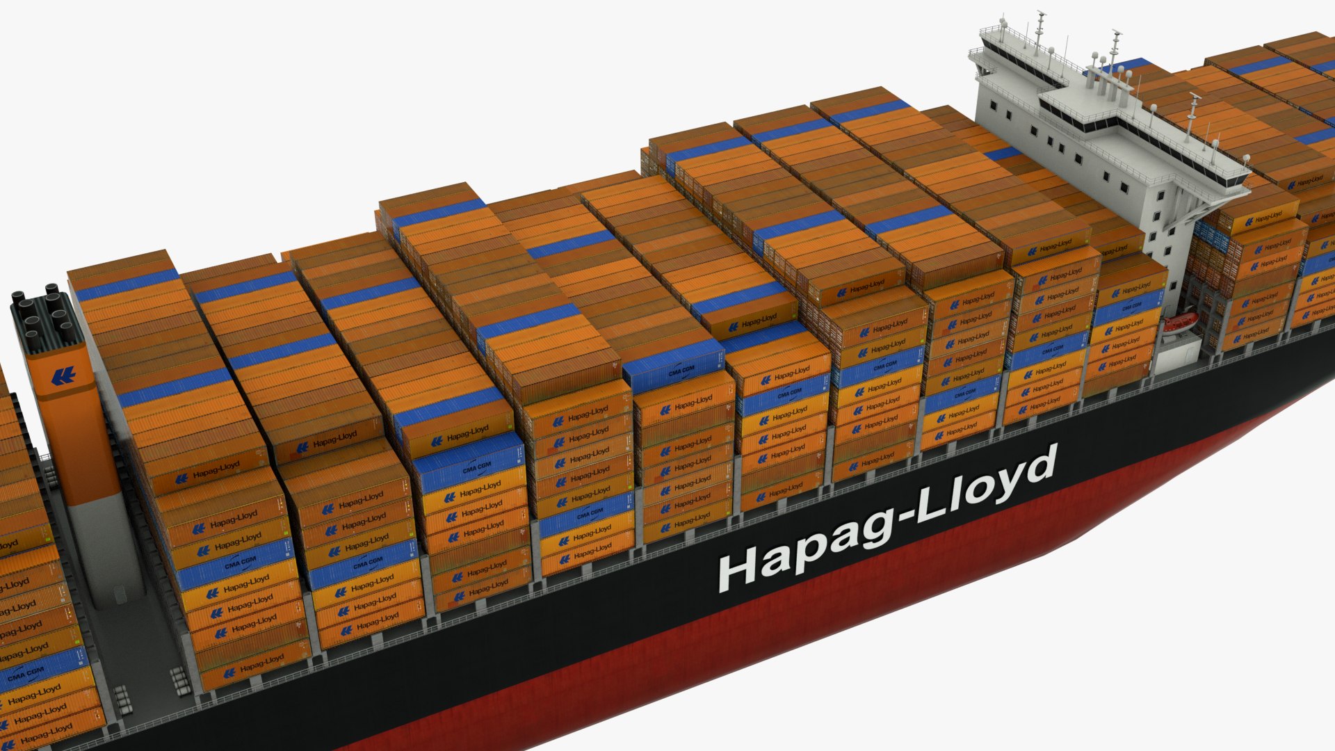 Container Ship Hapag Lloyd Paris Express 3D model - TurboSquid 1733537