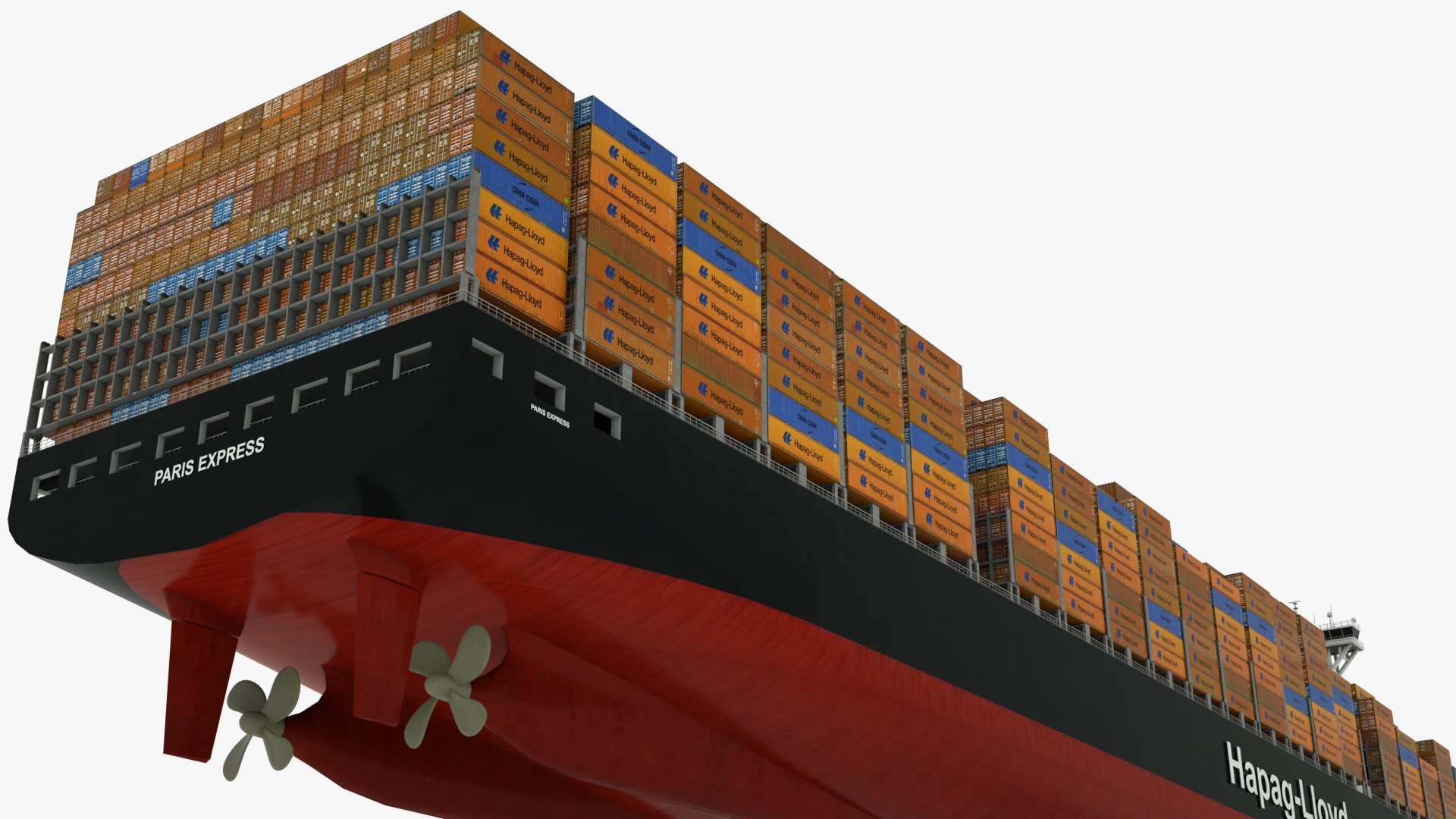 Container Ship Hapag Lloyd Paris Express 3D model - TurboSquid 1733537