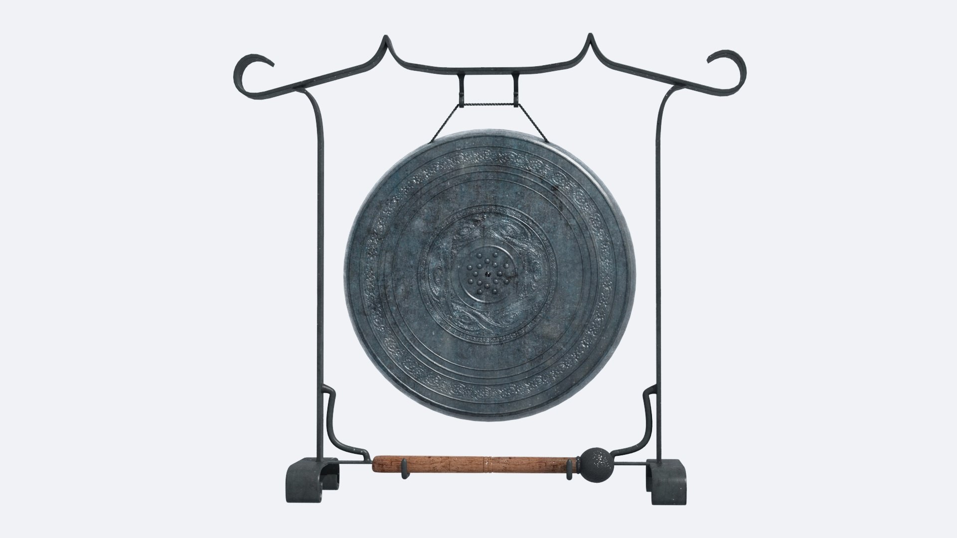 Chinese Musical Instrument Gong 3D Model - TurboSquid 2212127