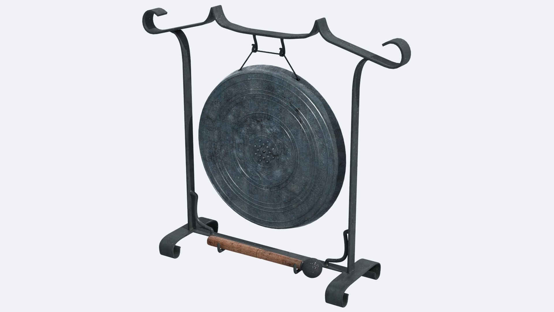 Chinese Musical Instrument Gong 3D Model - TurboSquid 2212127