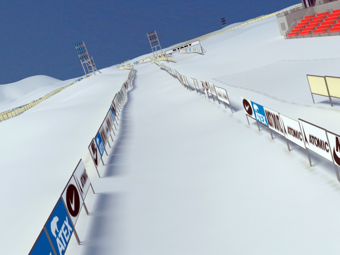 3d Model Of Biathlon Track - 1200m