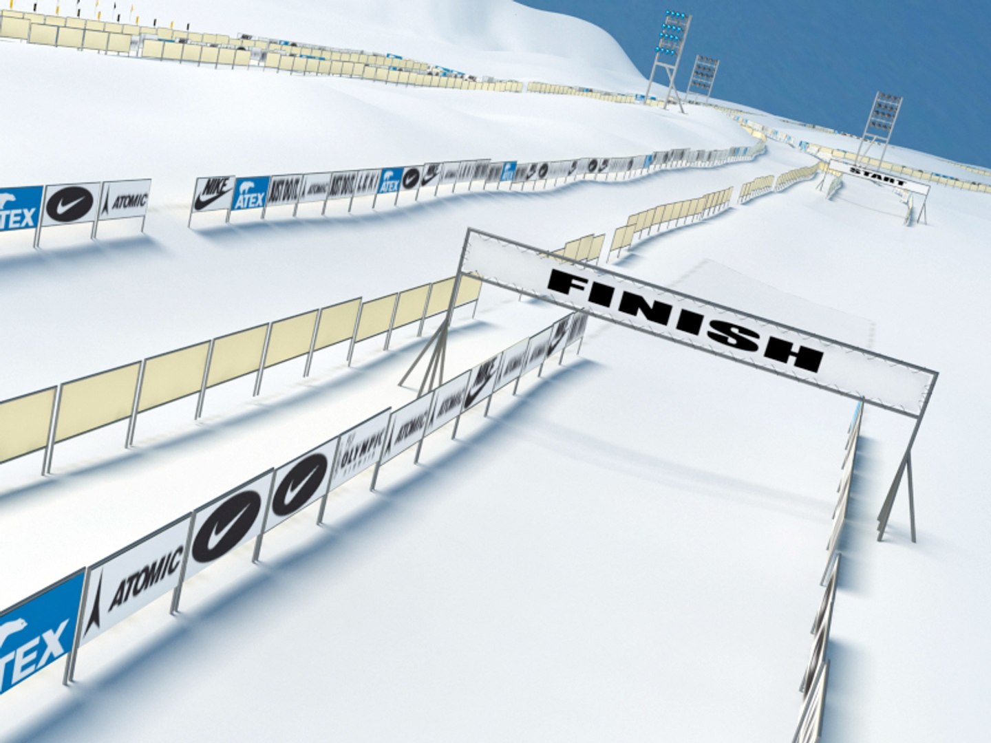 3d Model Of Biathlon Track - 1200m