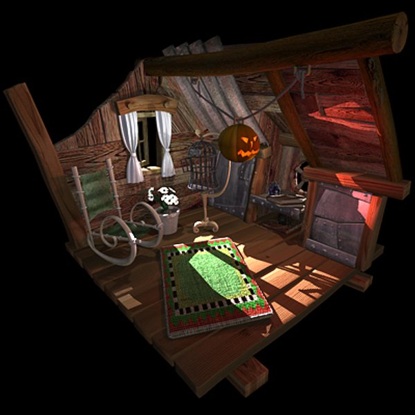 3d model living room fantasy