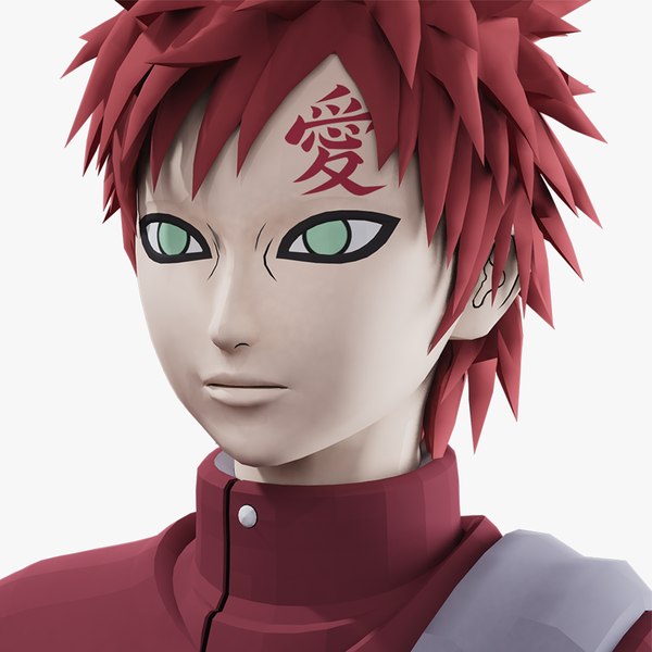 Gaara Naruto Characters Low-poly 3D 모델 - TurboSquid 1967892
