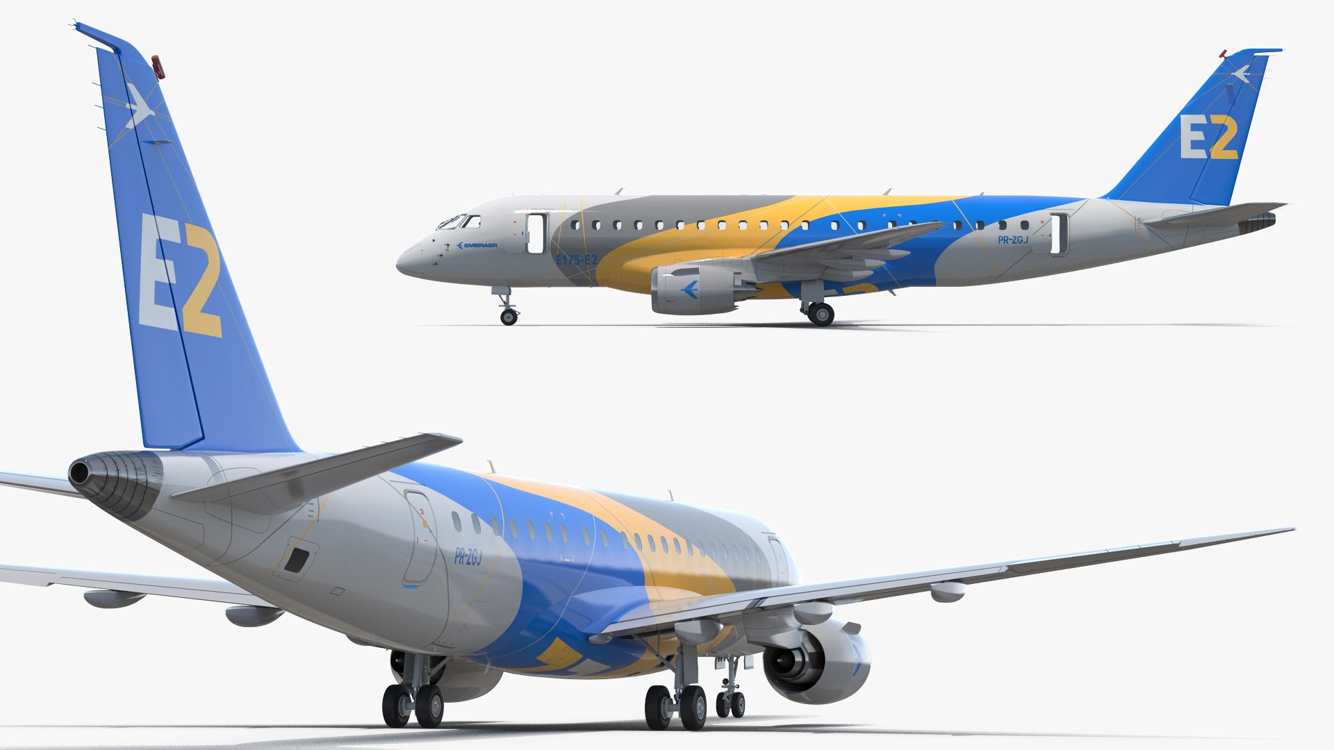 Embraer e-jet e175-e2 jet 3D - TurboSquid 1446637