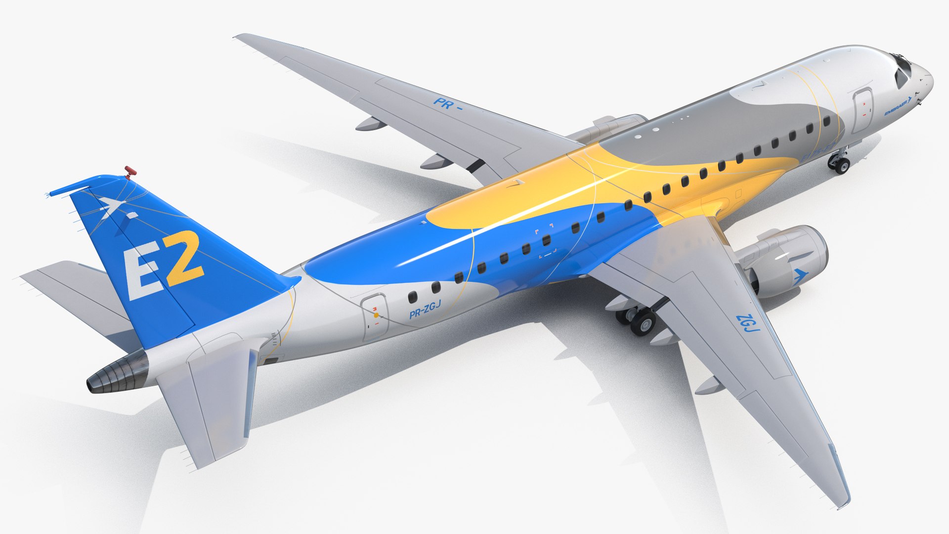 Embraer e-jet e175-e2 jet 3D - TurboSquid 1446637
