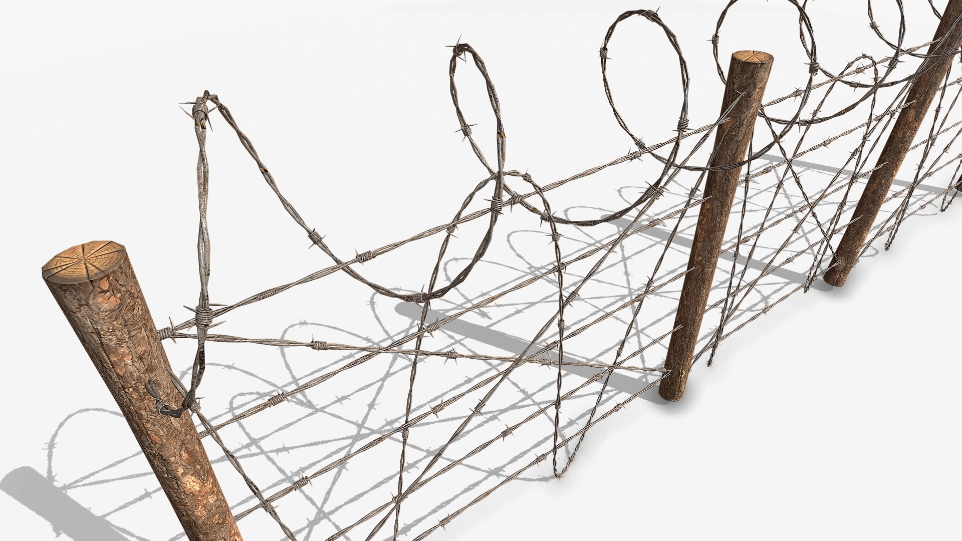 Barbed Wire Fence Obstacles 3D Model - TurboSquid 1464087