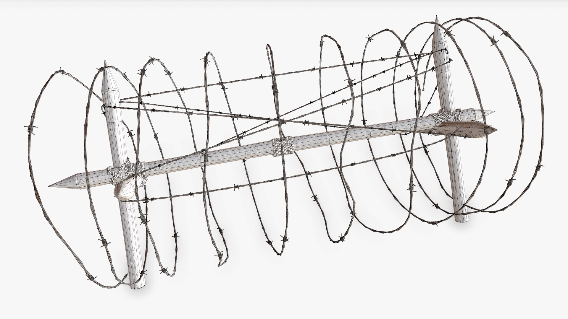 Barbed Wire Fence Obstacles 3D Model - TurboSquid 1464087