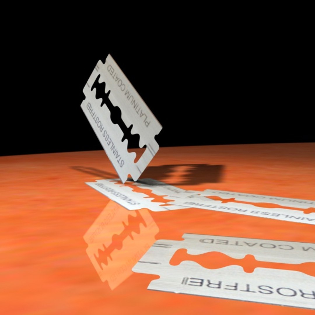 free razor blade 3d model