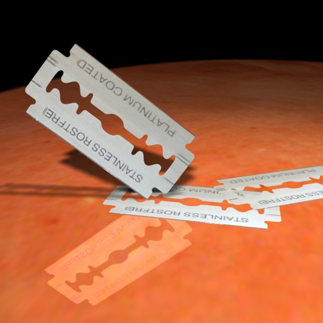 free razor blade 3d model