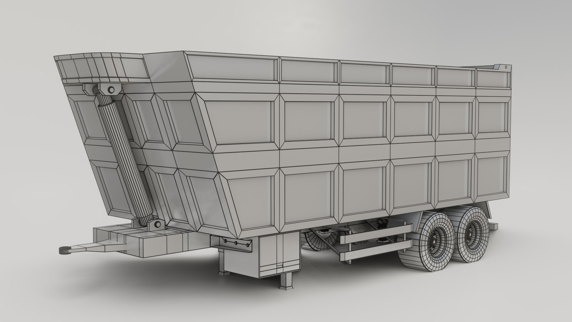 3D Agricultural Trailer Low-poly 3D Model - TurboSquid 1864923