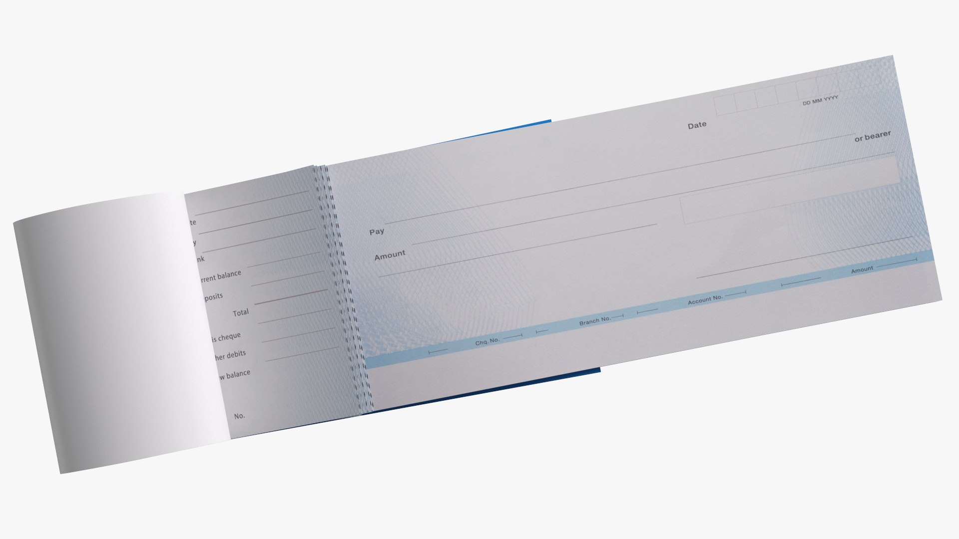 Cheque Book Torn Pages 3D Model - TurboSquid 1926588