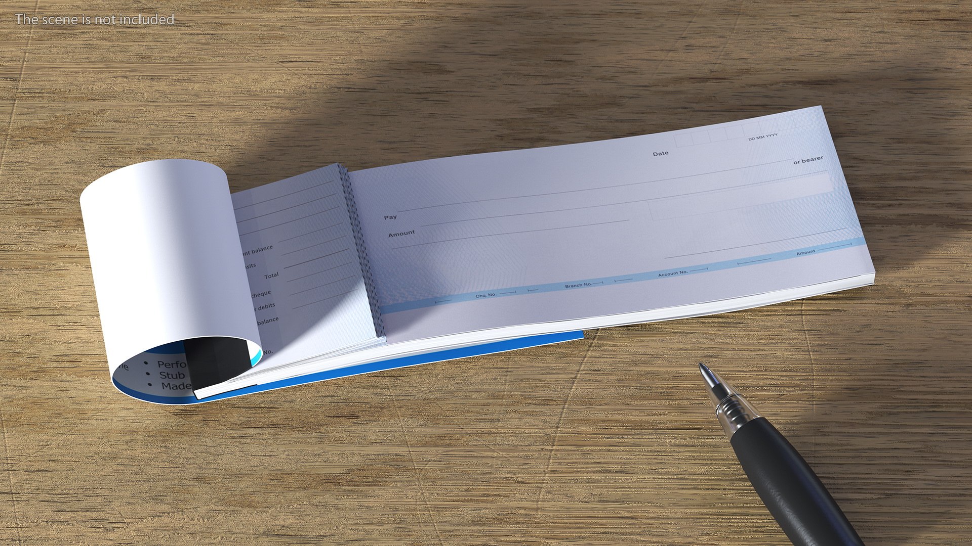 Cheque Book Torn Pages 3D Model - TurboSquid 1926588