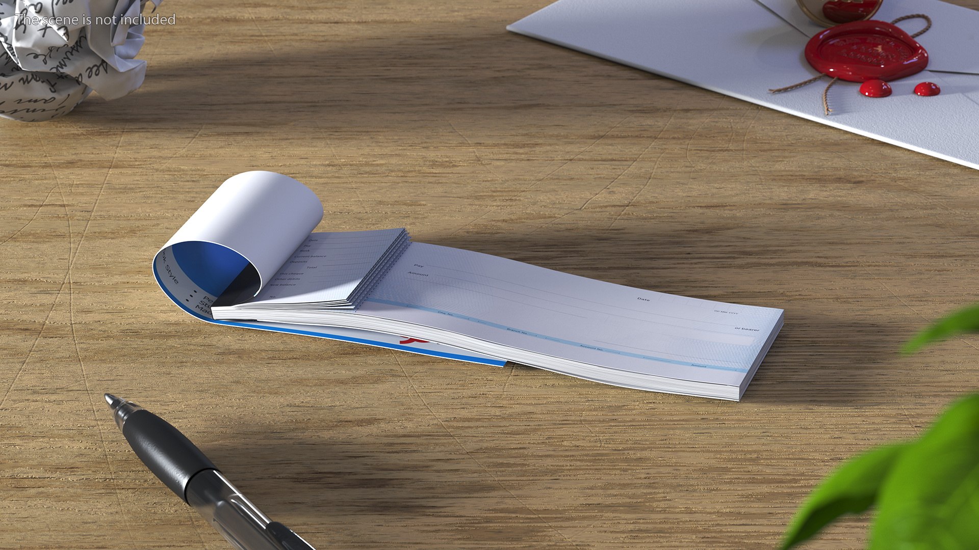 Cheque Book Torn Pages 3D Model - TurboSquid 1926588