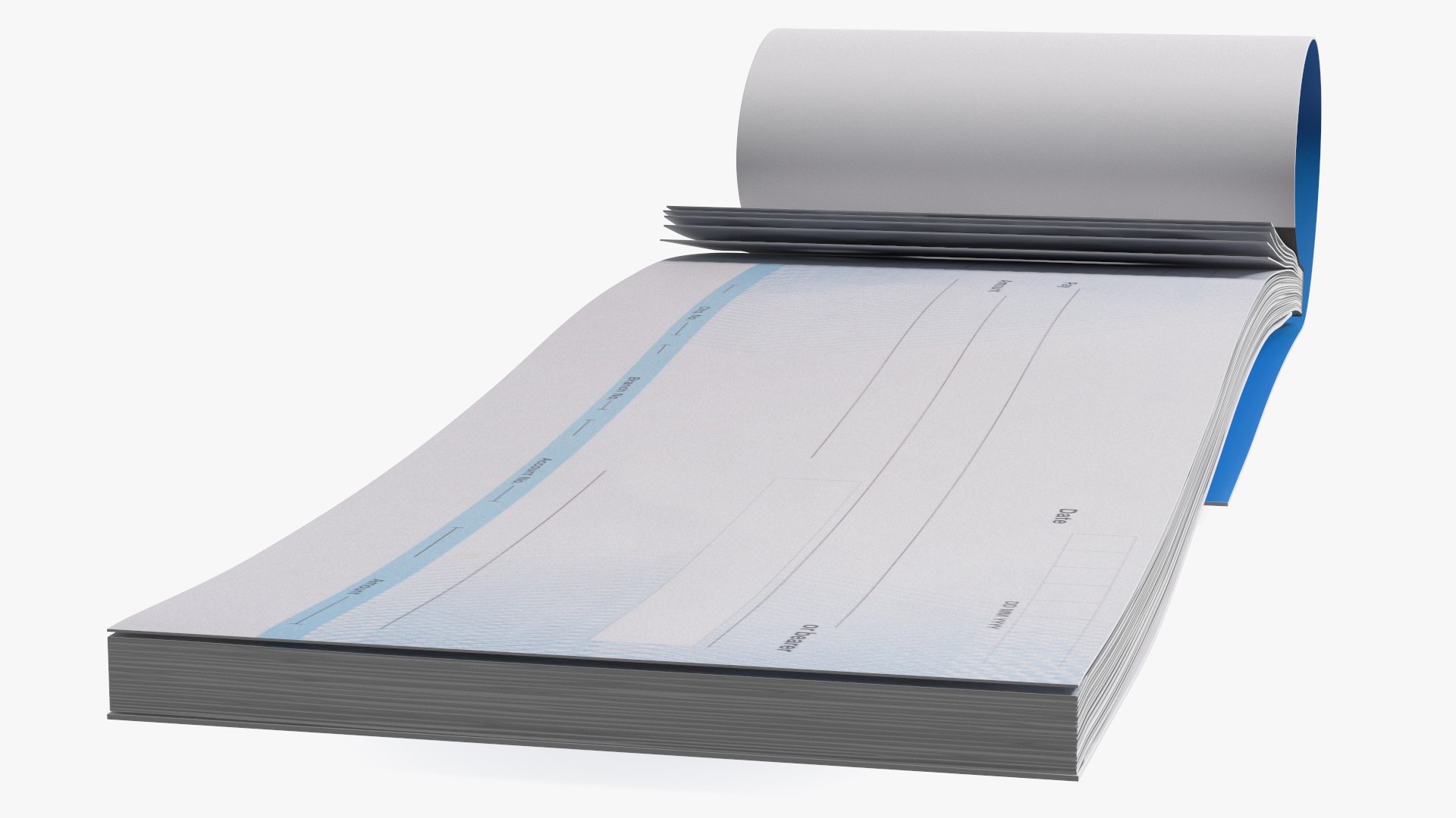 Cheque Book Torn Pages 3D Model - TurboSquid 1926588