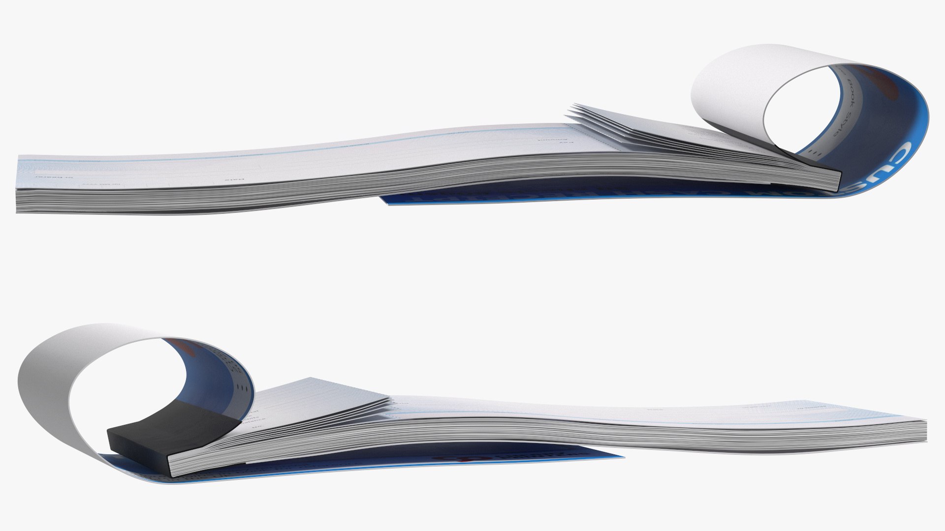 Cheque Book Torn Pages 3D Model - TurboSquid 1926588