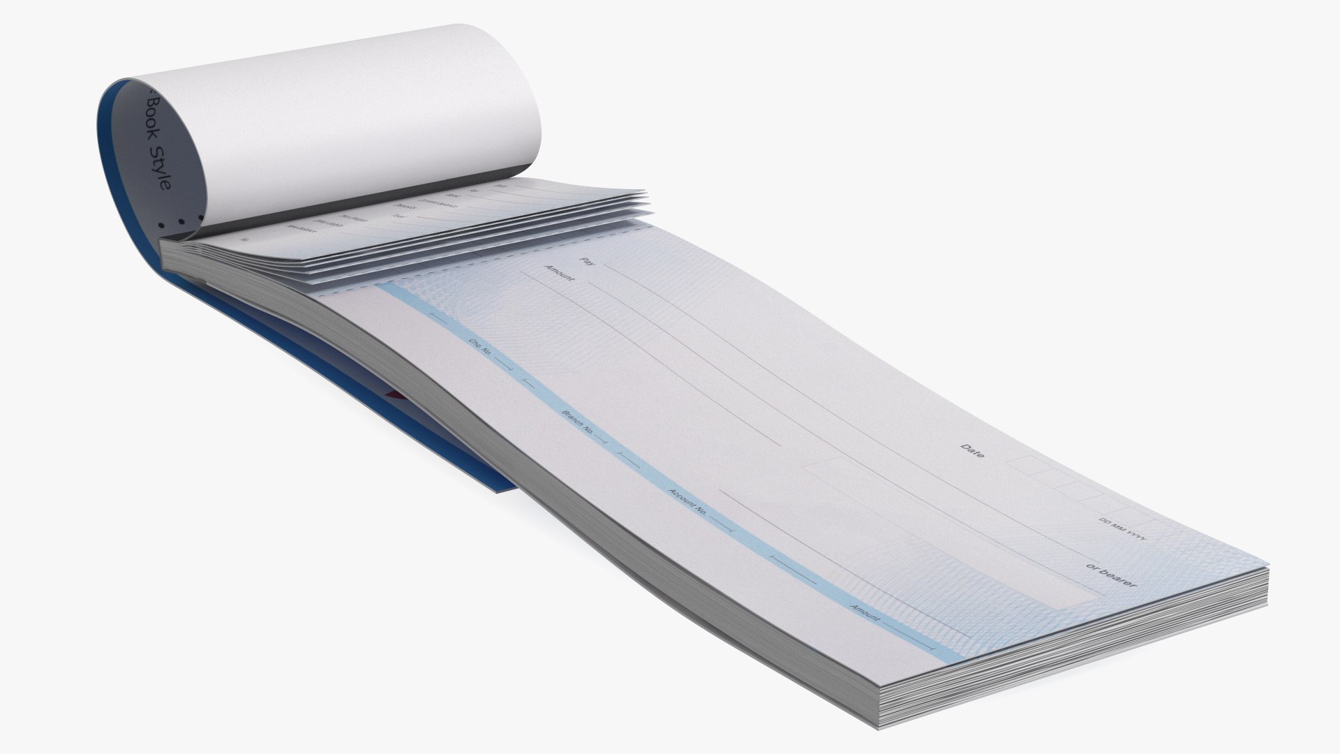 Cheque Book Torn Pages 3D Model - TurboSquid 1926588