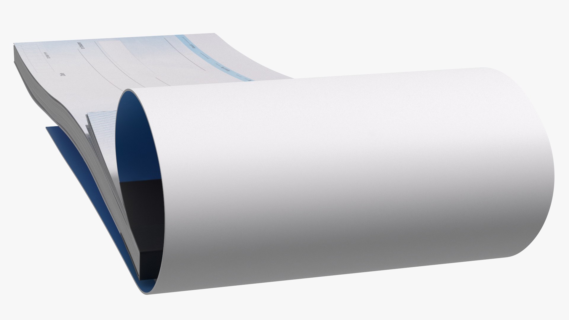Cheque Book Torn Pages 3D Model - TurboSquid 1926588