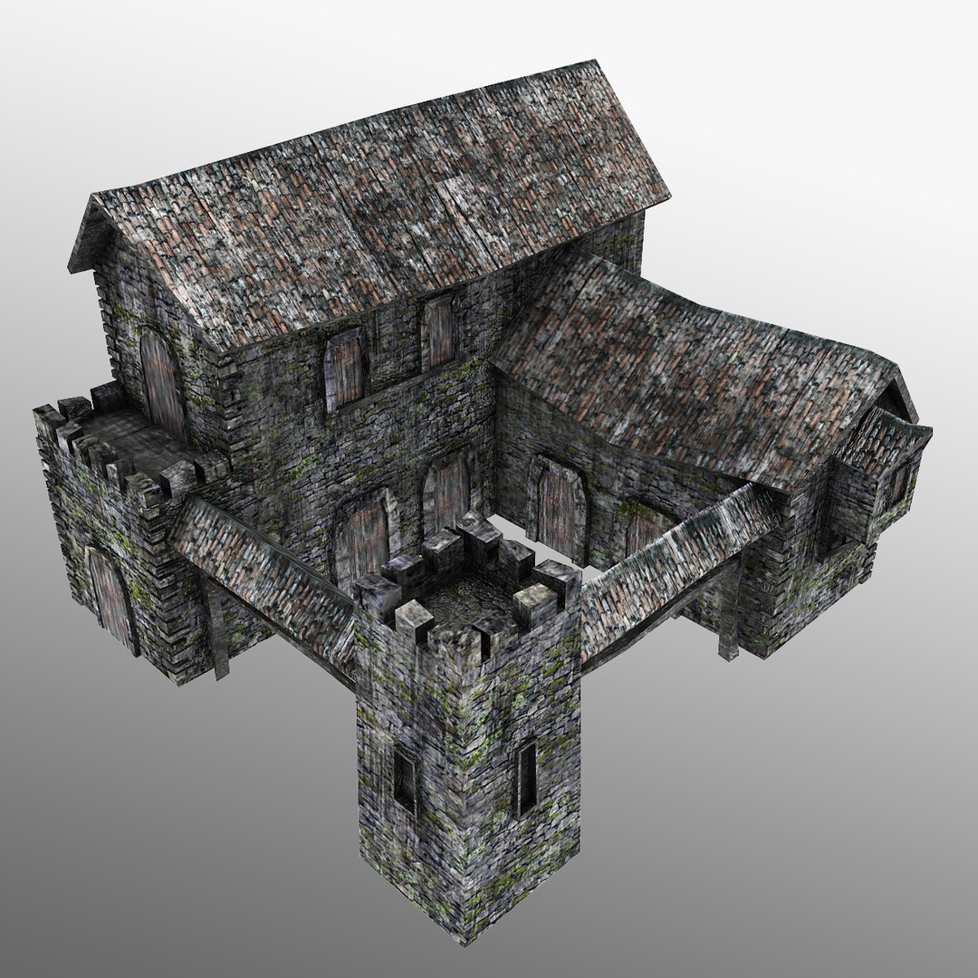 3d Model Medieval Barracks