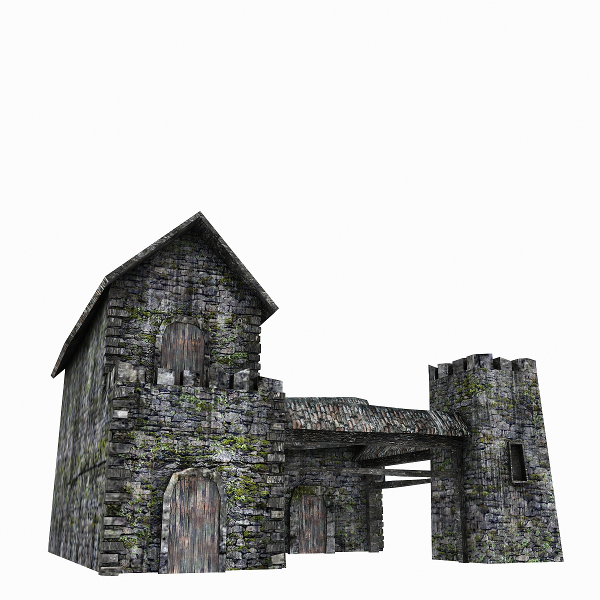 3d model medieval barracks