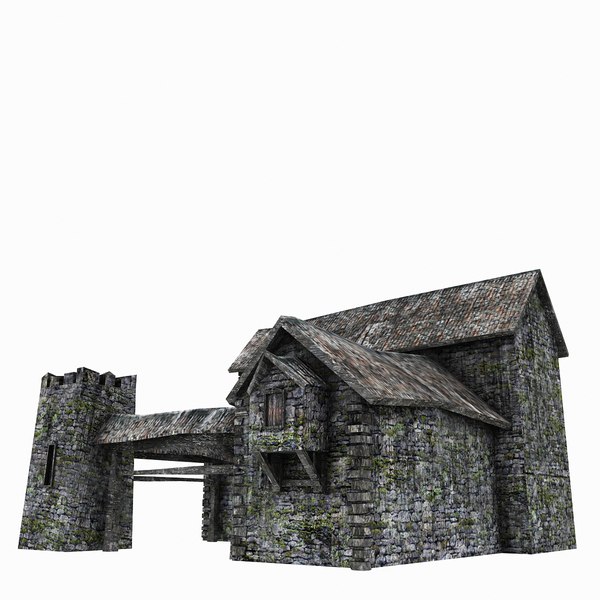 3d model medieval barracks