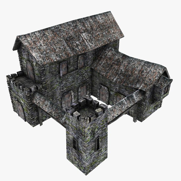 3d model medieval barracks