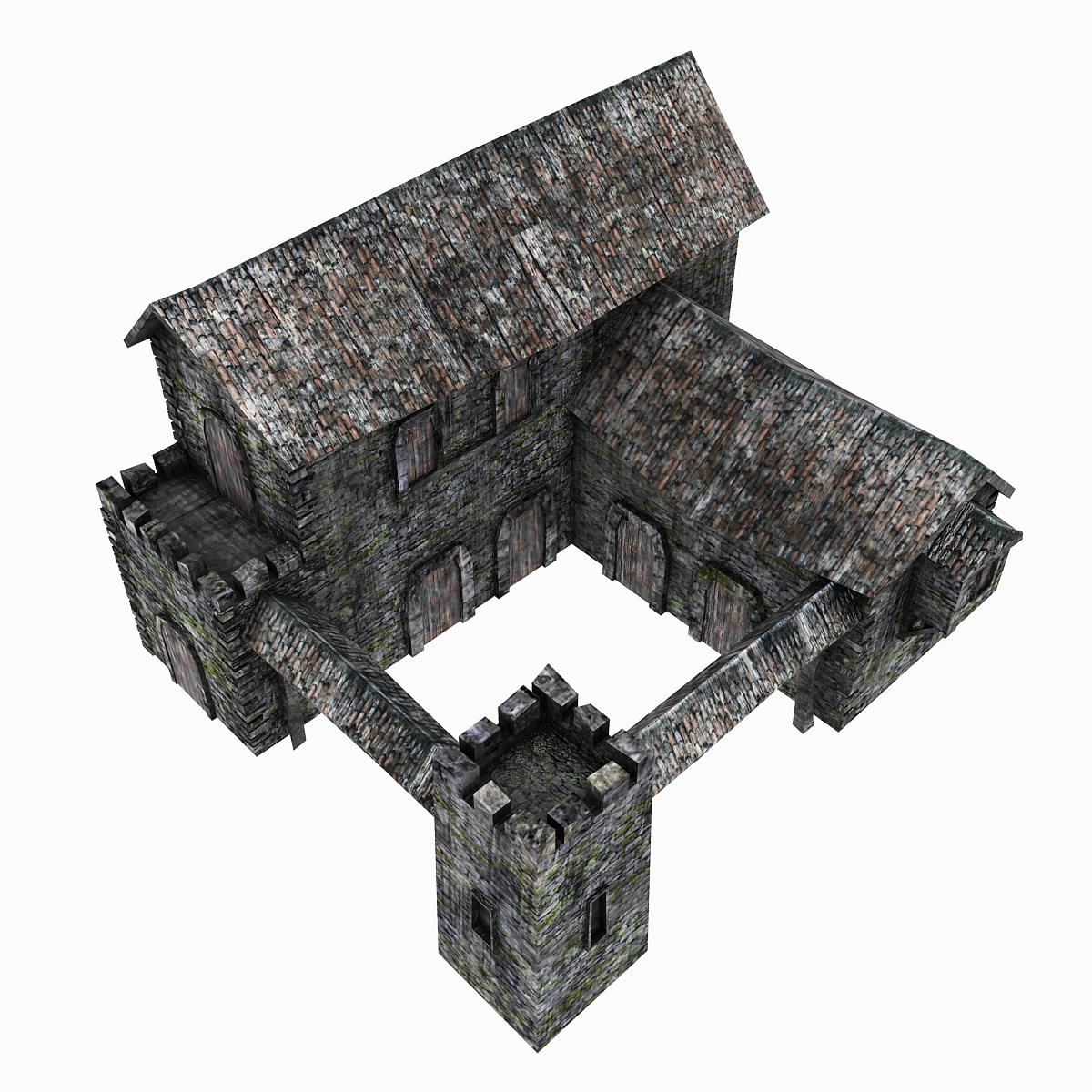 3d model medieval barracks