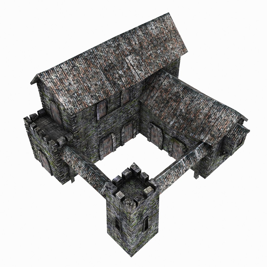3d Model Medieval Barracks