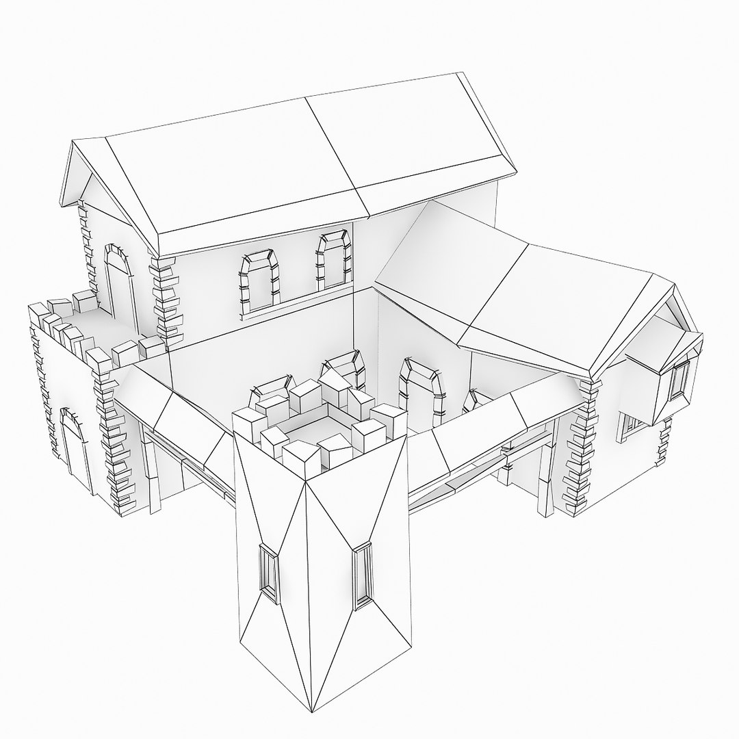3d Model Medieval Barracks