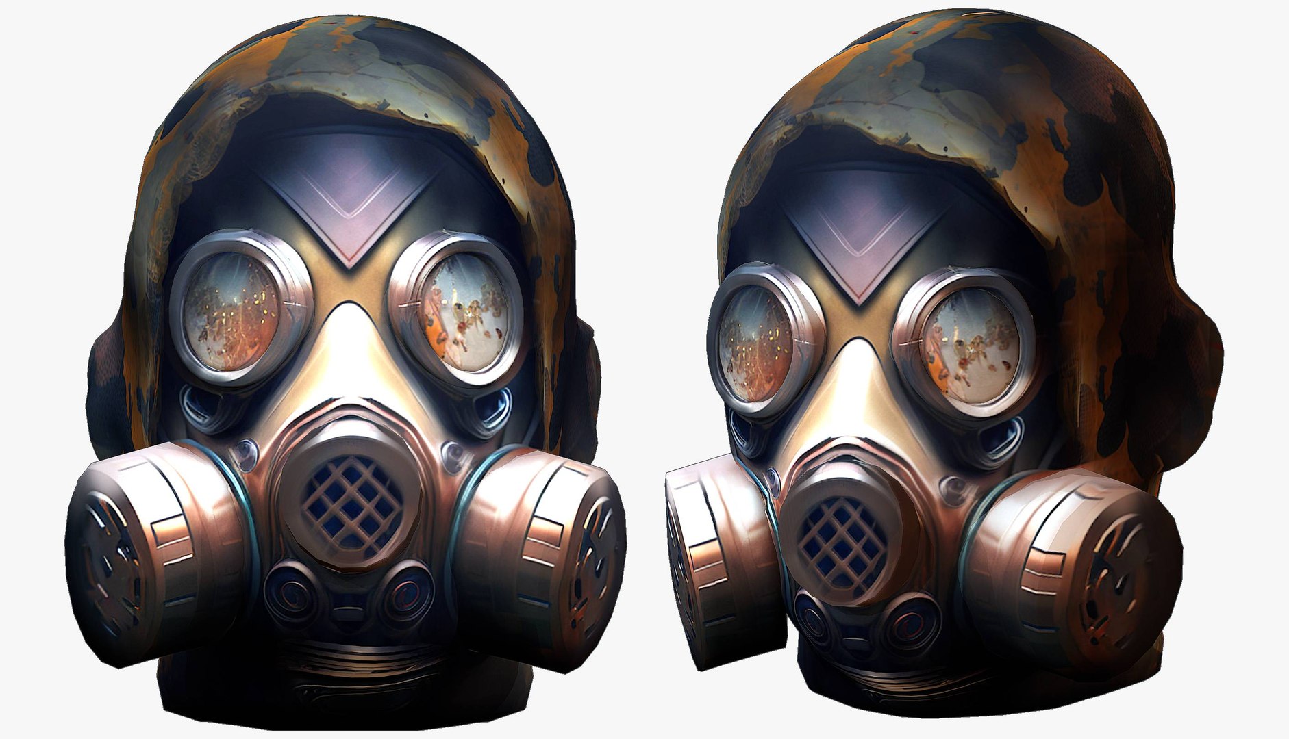 Gas Mask Helmet Military Combat Mode 3D Model - TurboSquid 2028743