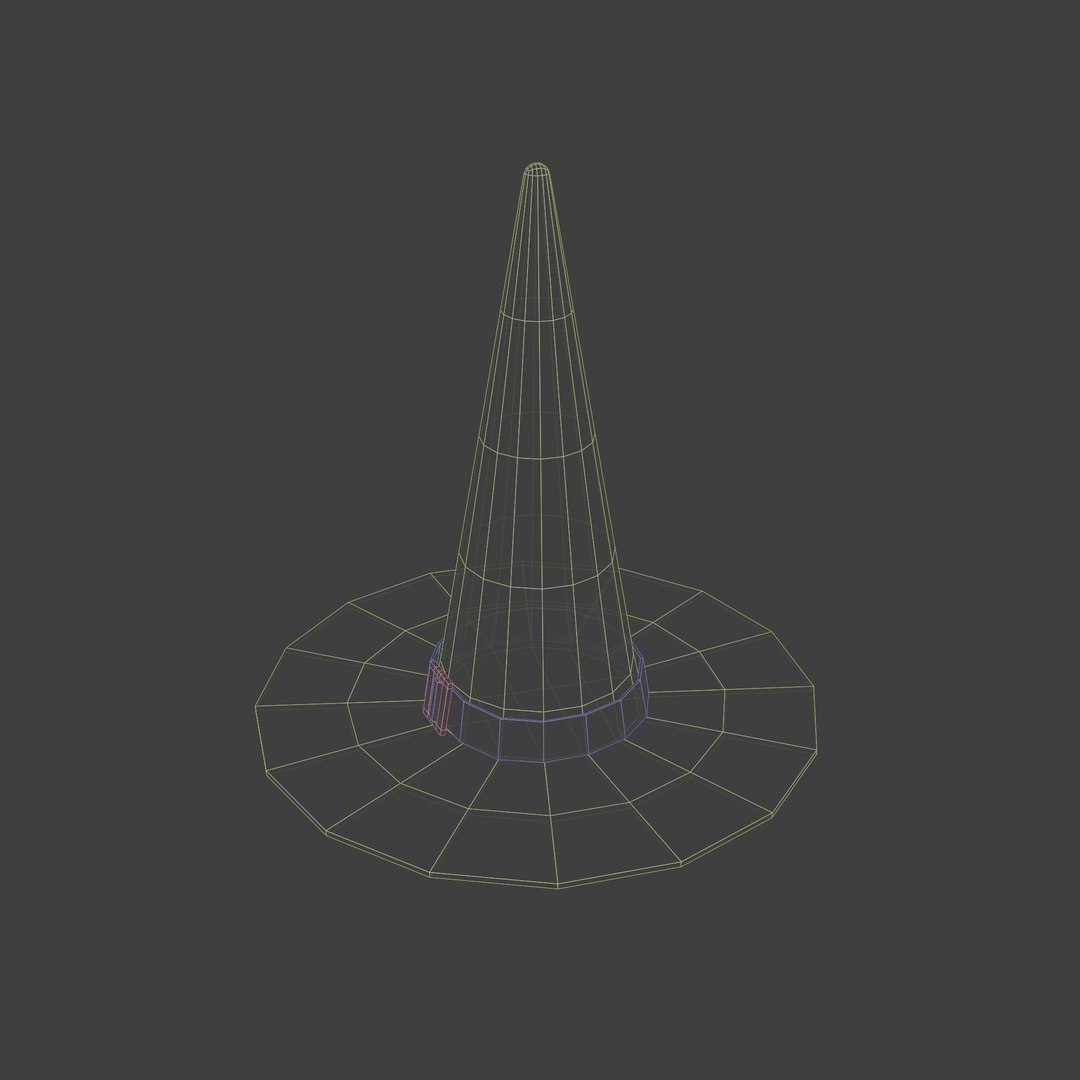 3D Witch Wizard Hat Low Polly Game Ready Model - TurboSquid 1806665