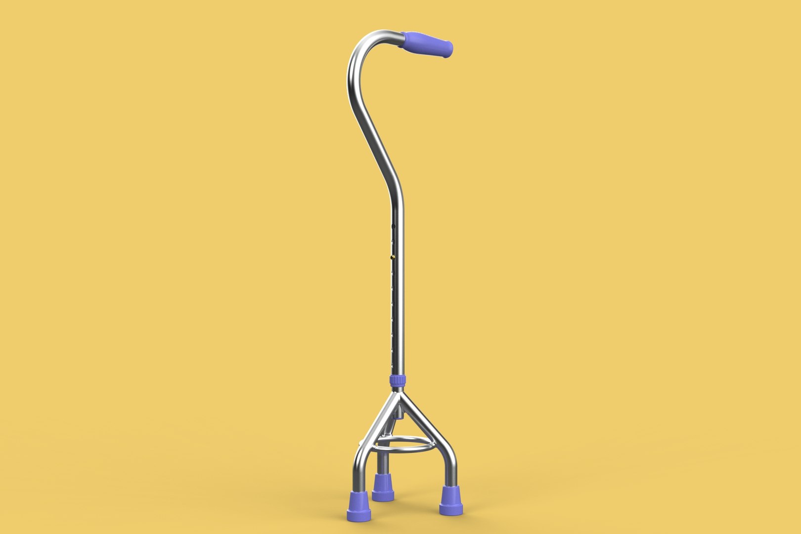 3D STANDARD TRIPOD WALKING CANE AID ELDERLY STICK POLE GAIT 3 LEG Model ...