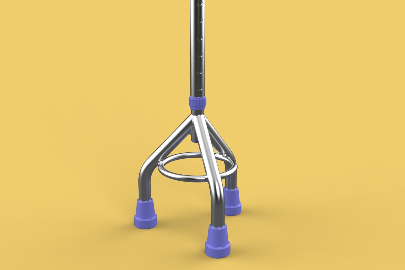 3D STANDARD TRIPOD WALKING CANE AID ELDERLY STICK POLE GAIT 3 LEG Model ...