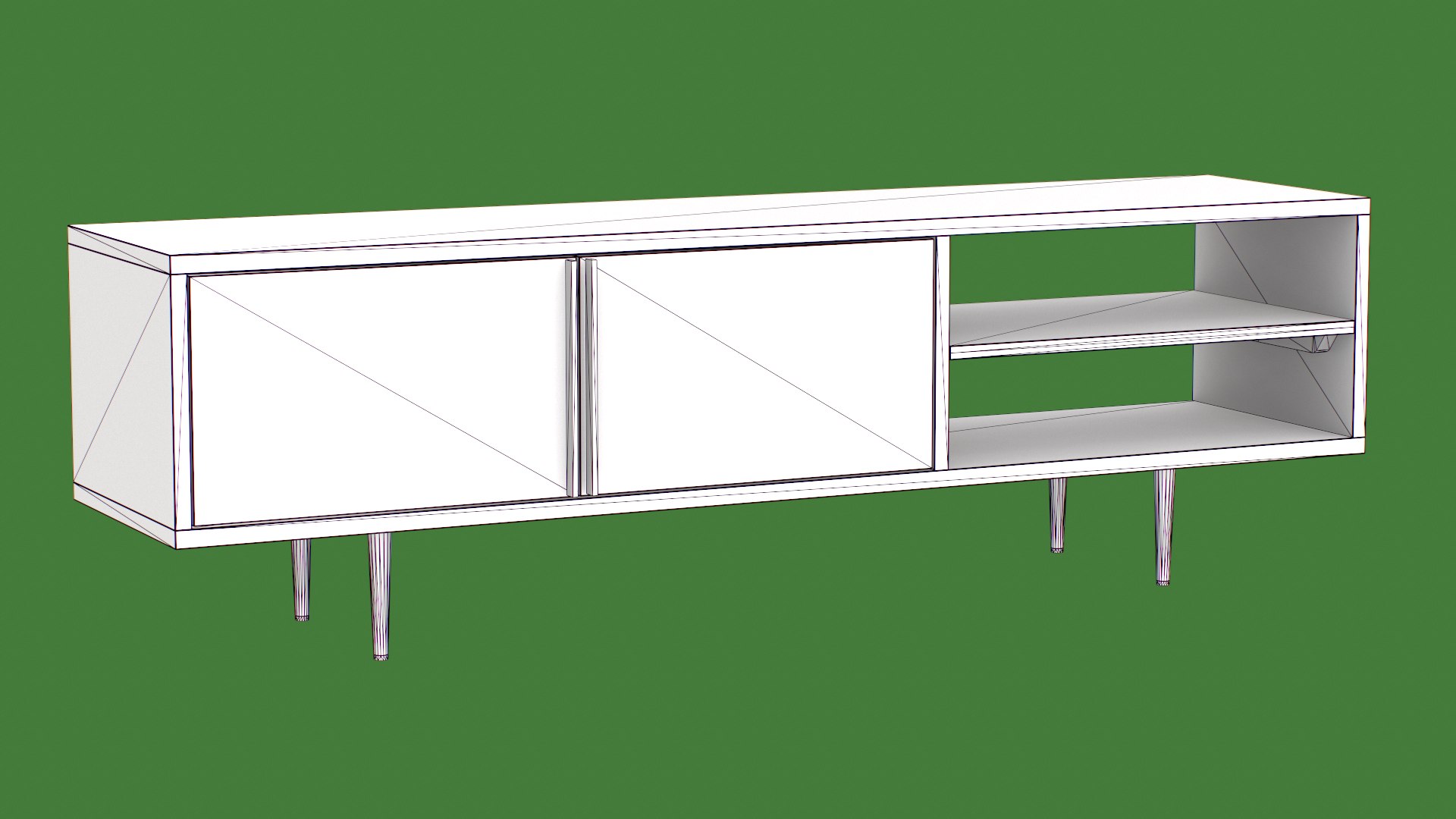 3D Toshi TV Unit In Acacia Wood Model - TurboSquid 1881985