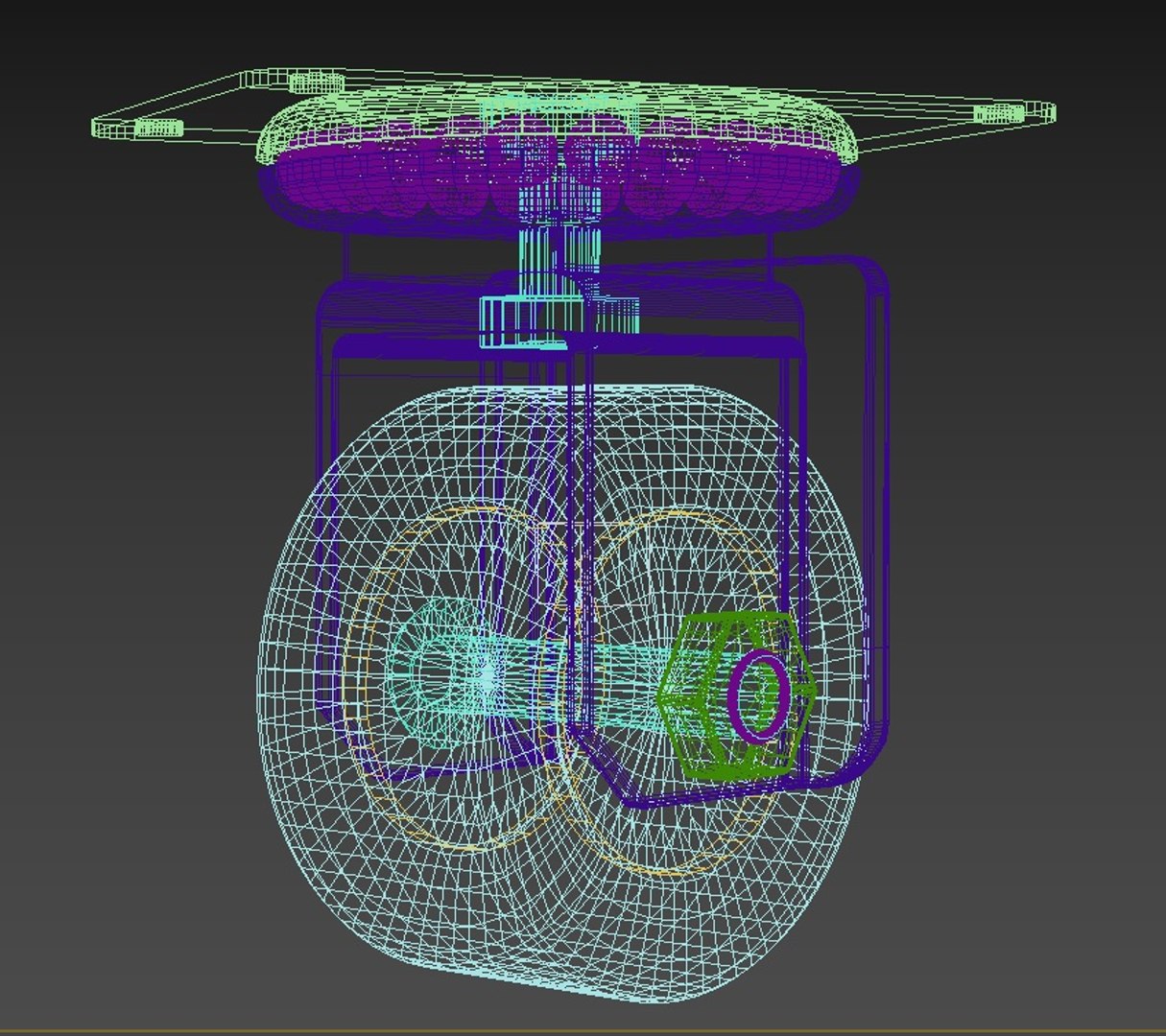 3D Model Caster Wheel - TurboSquid 1385008