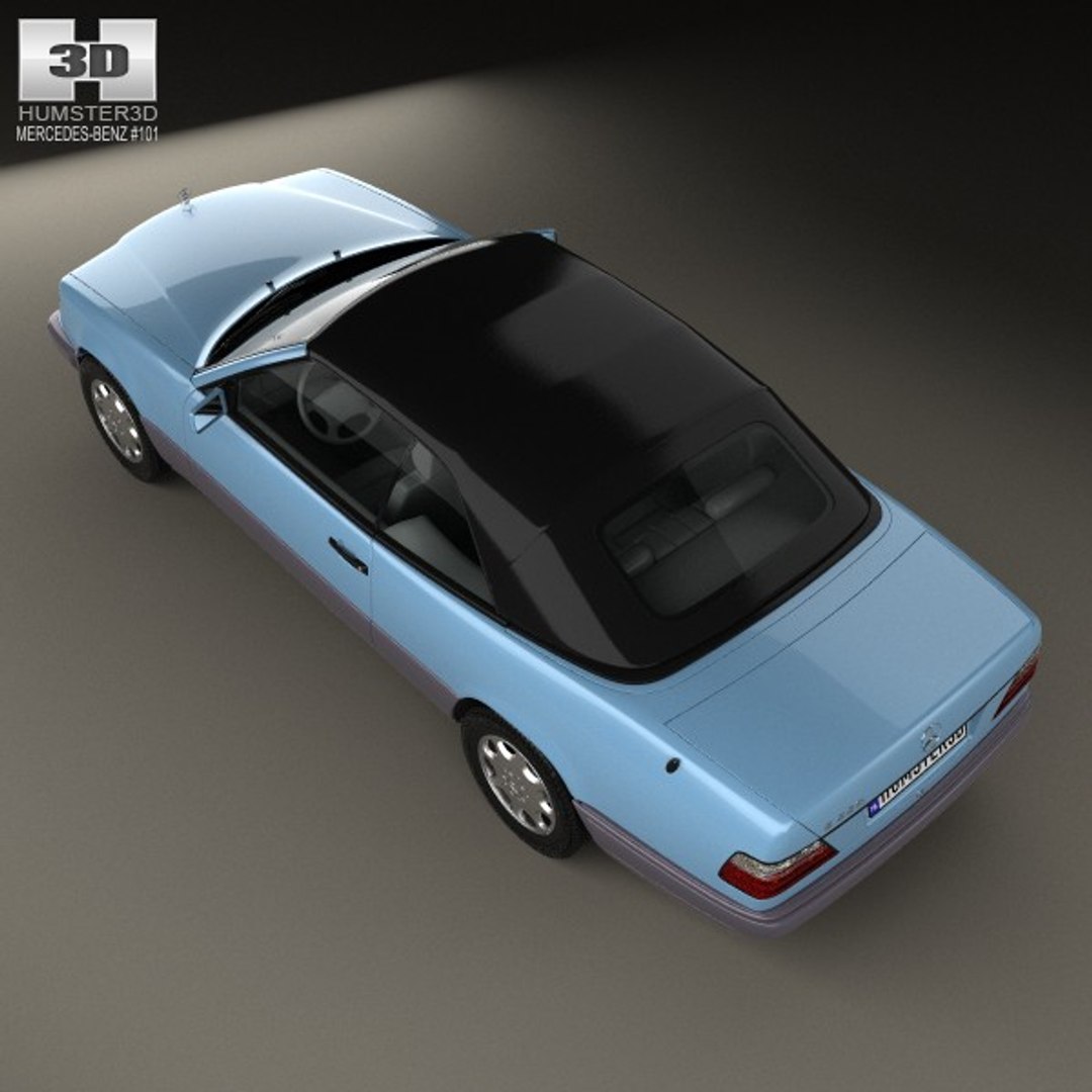 3d model convertible 1993 benz