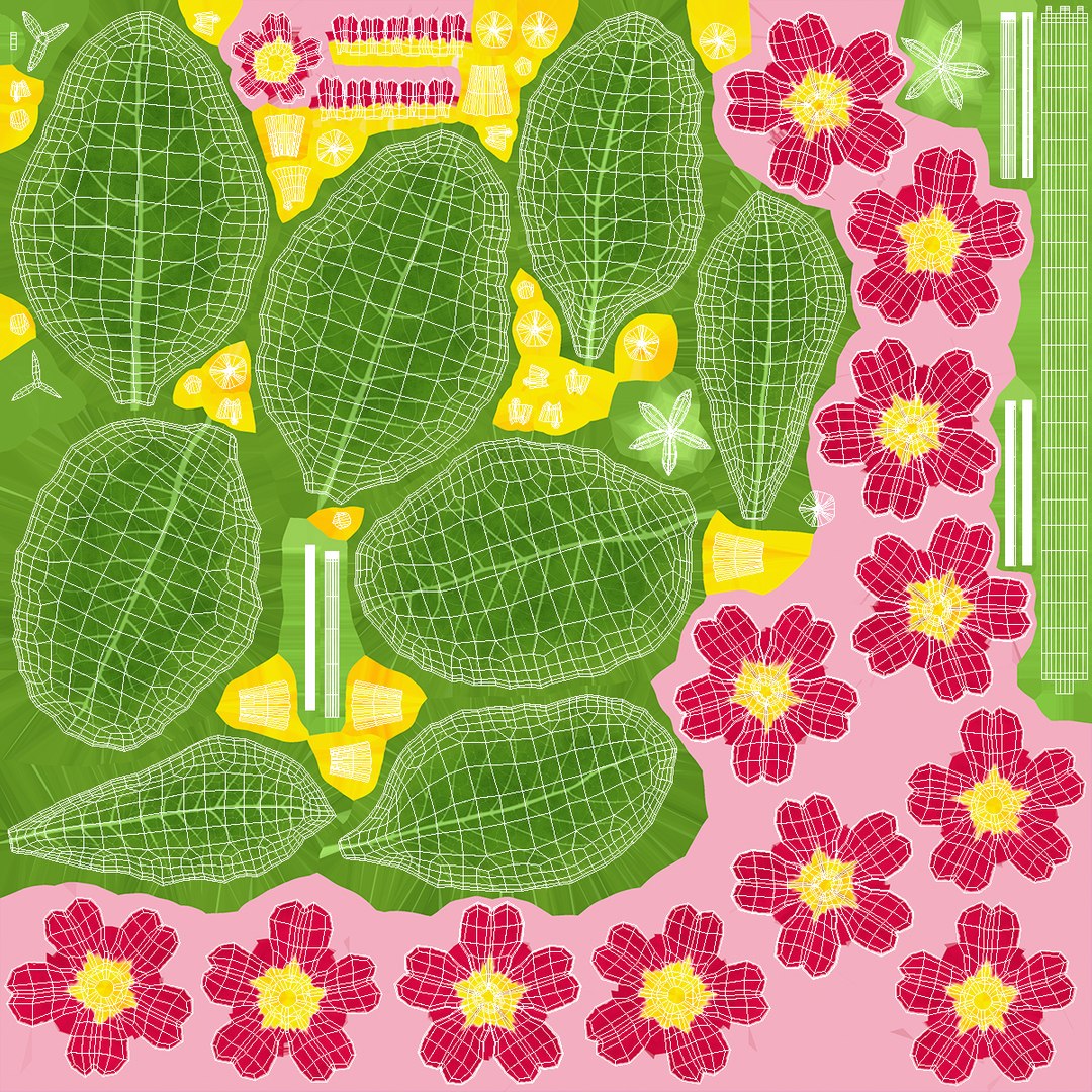 Primula Vulgaris Red Fur Model - TurboSquid 2071320