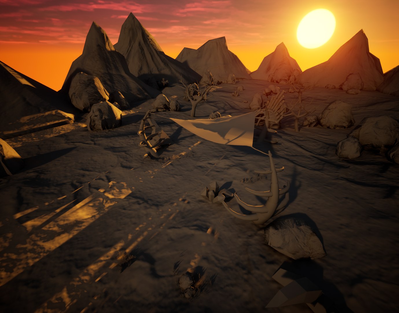 Barren Land Model - TurboSquid 2272150