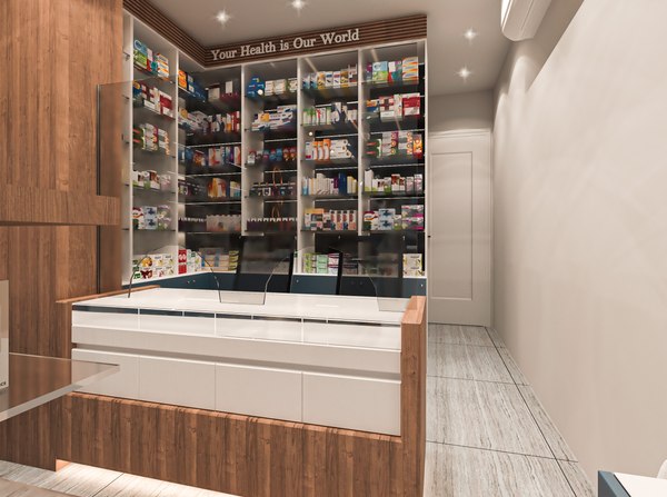 3D Pharmacy - Drug Store model - TurboSquid 1810547