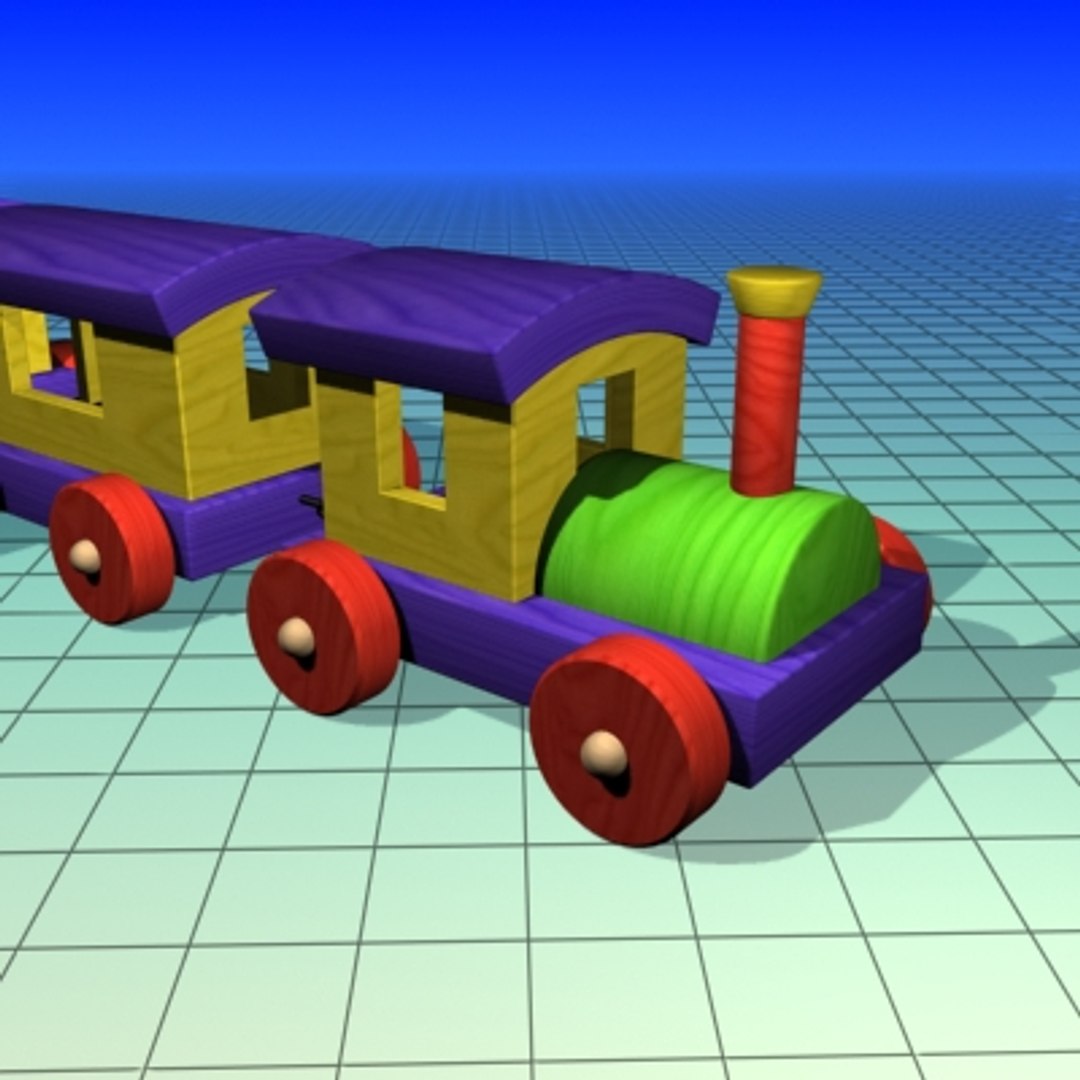 Free Toy Train 3d Model
