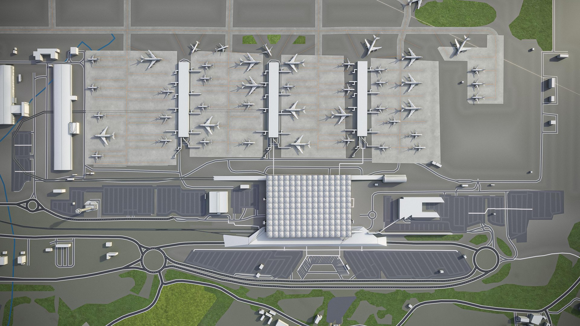 London Stansted Airport - Model - TurboSquid 1493719