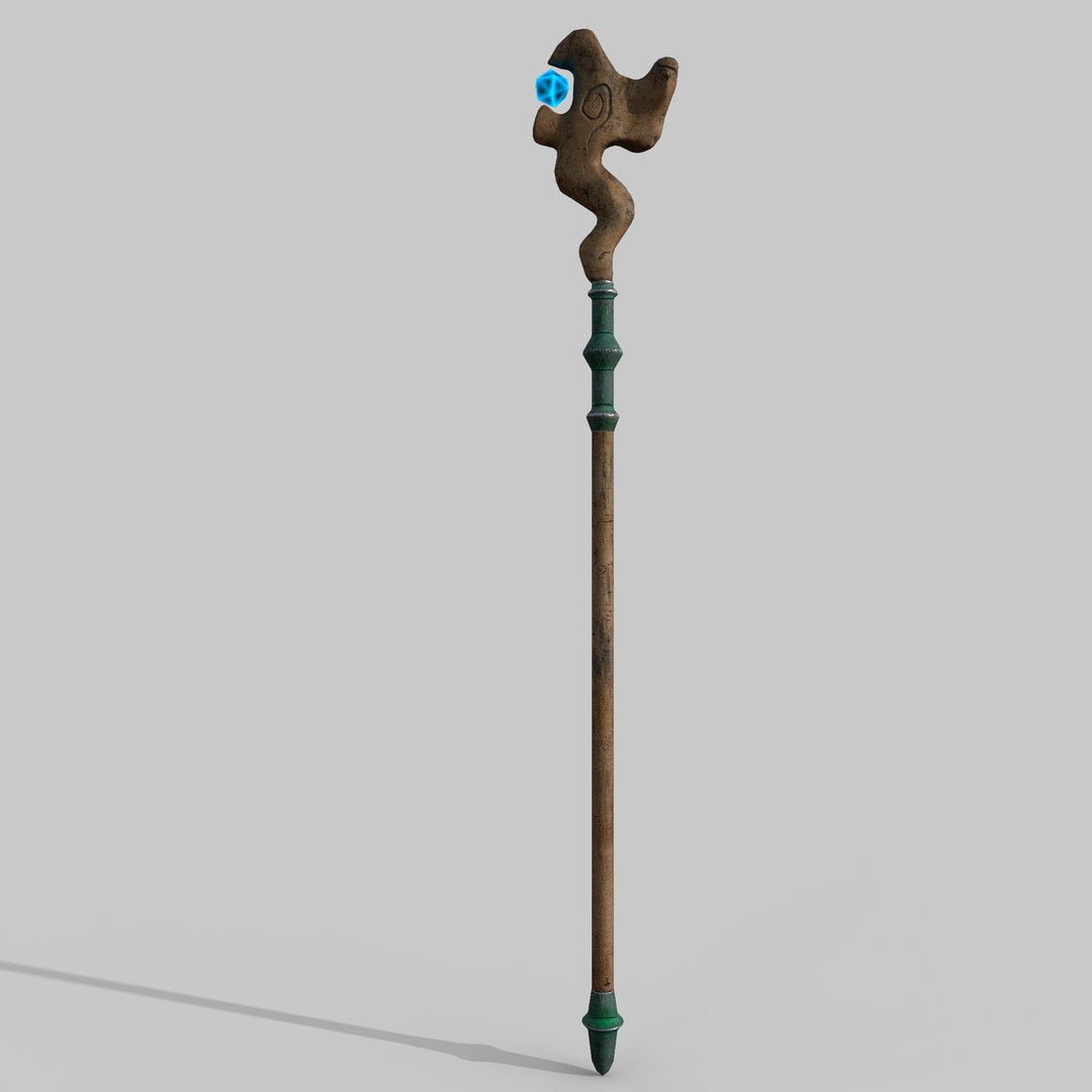3D Magic staff - TurboSquid 2083337