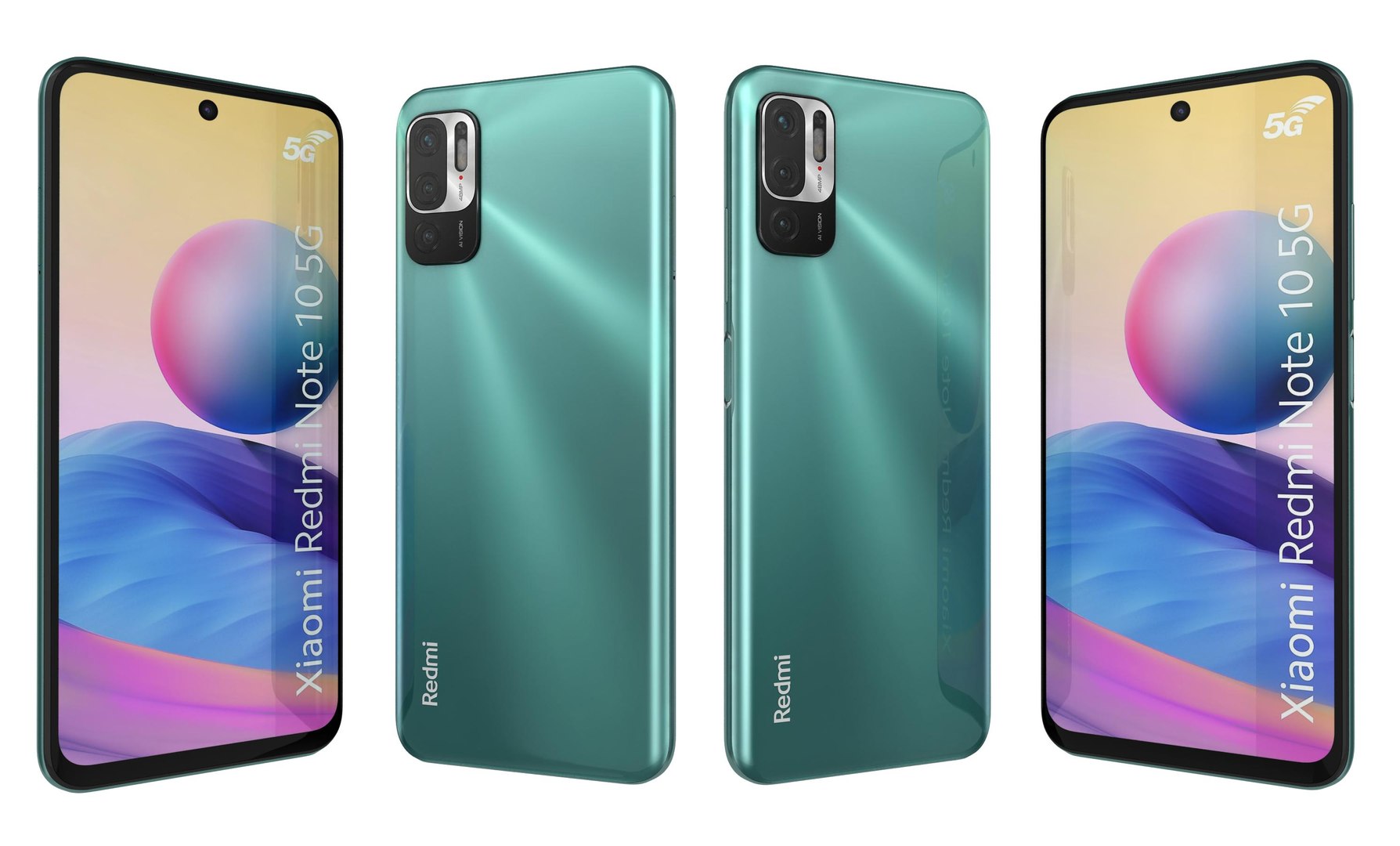 Xiaomi Redmi Note 10 5G Aurora Green(1) 3D model - TurboSquid 1807704