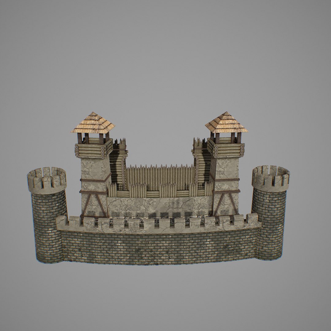Medieval Walls Buildings 3D Model - TurboSquid 1260874