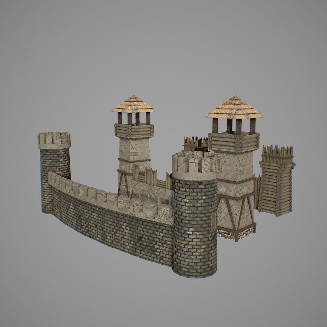 Medieval Walls Buildings 3D Model - TurboSquid 1260874